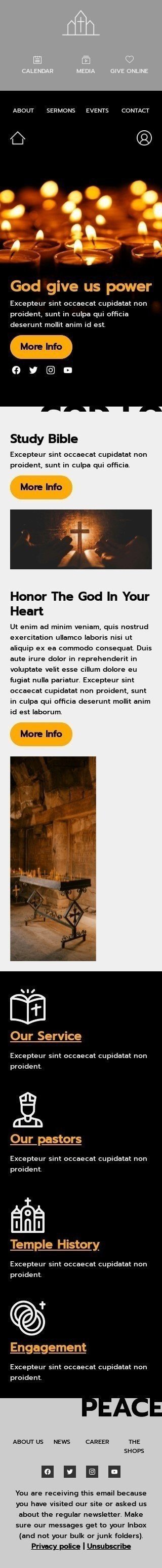 God give us power Email Template by Stripo.email