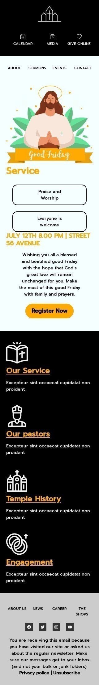 Good Friday Email Template by Stripo.email