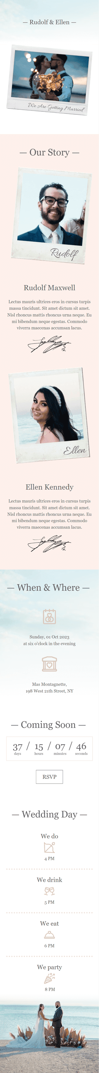 We are getting married Email Template by Stripo.email