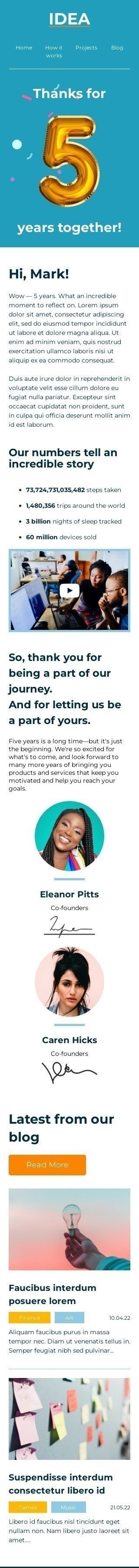 5 years together Email Template by Stripo.email