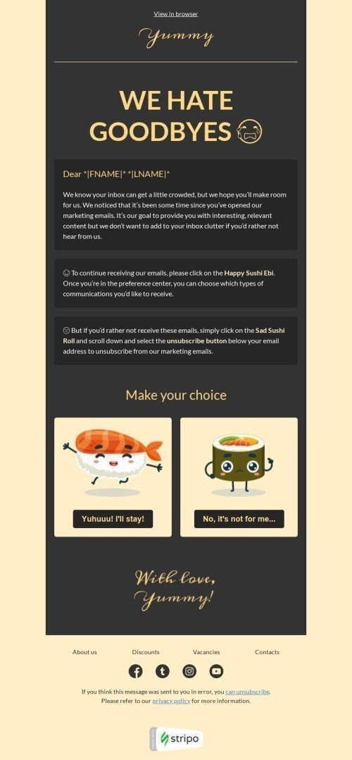 Customer retention email template — Stripo.email