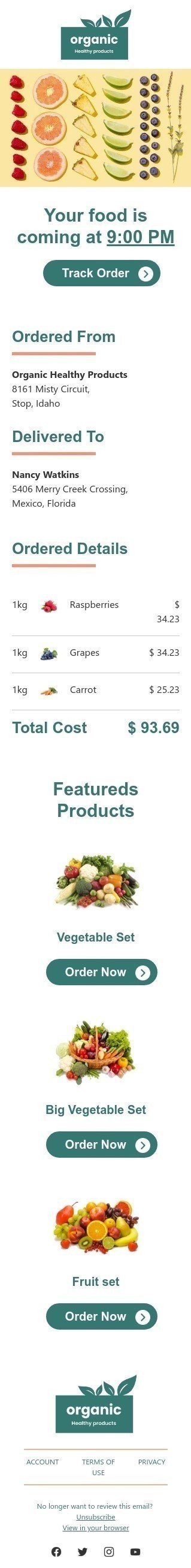 Your food is coming Email Template by Stripo.email