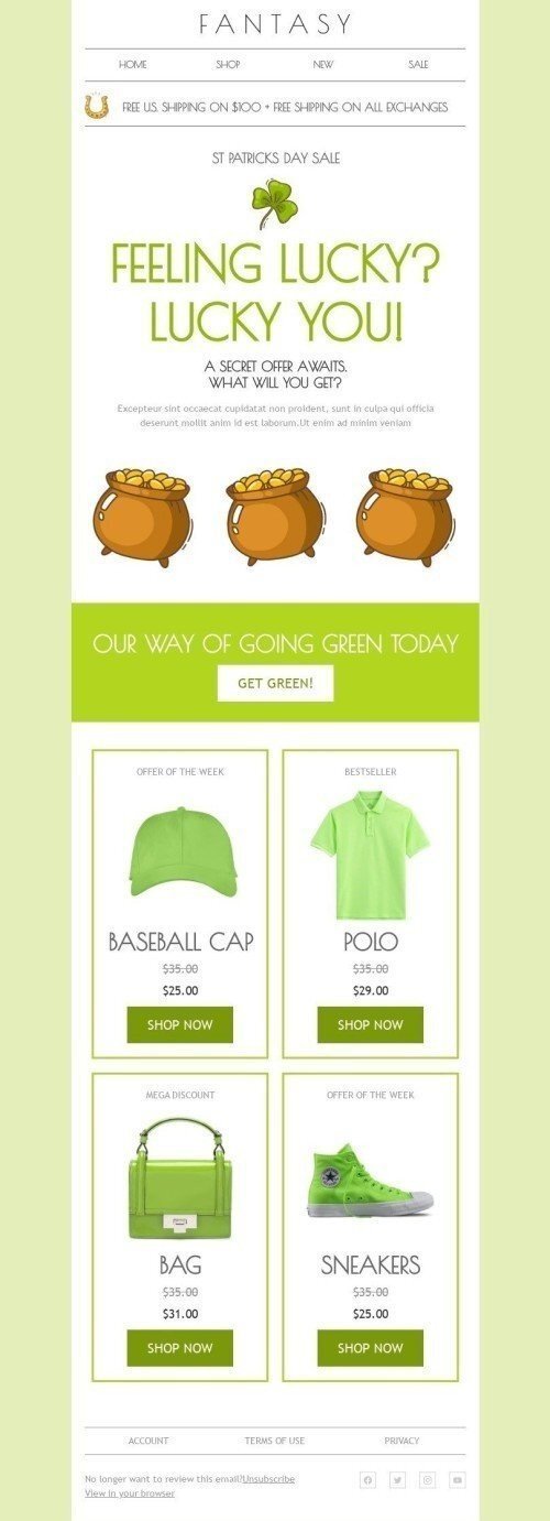 Our way of going green today Email Template by Stripo.email