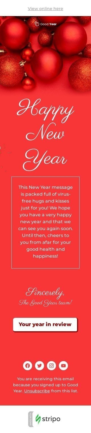 Good year Email Template by Stripo.email