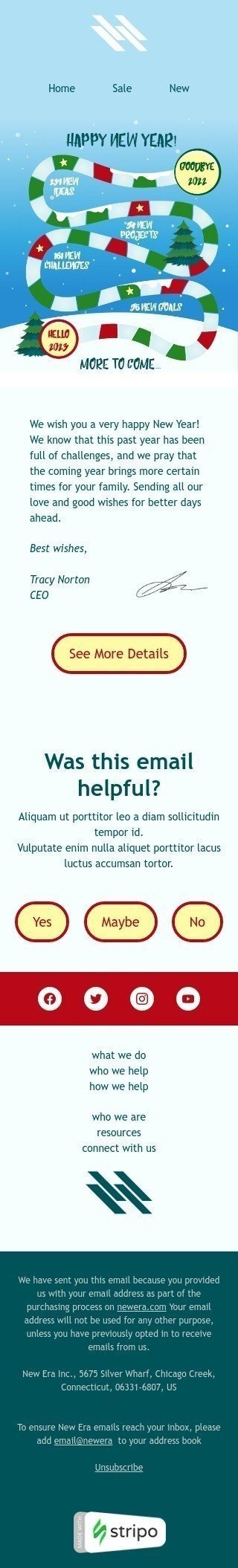 Hello New Year Email Template by Stripo.email