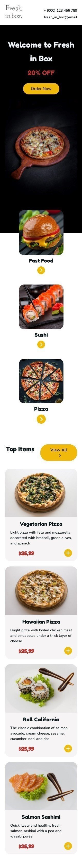 Promotion of food Email Template by Stripo.email