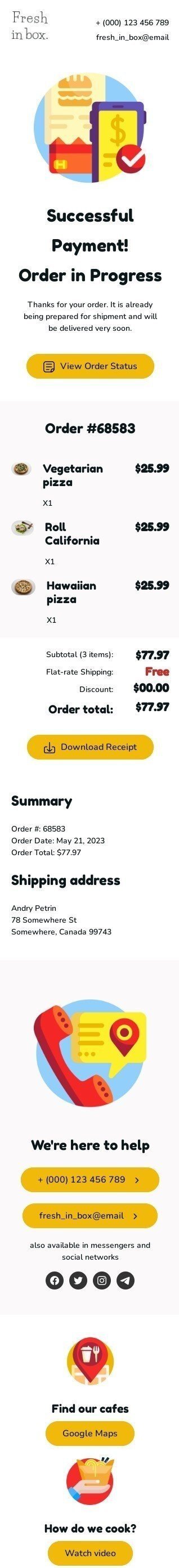 Successful payment Email Template by :full_name — Stripo.email