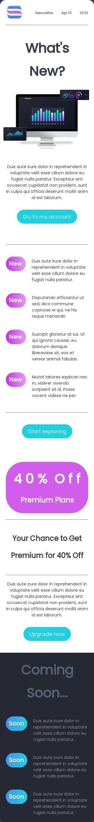 Our new updates Email Template by Stripo.email