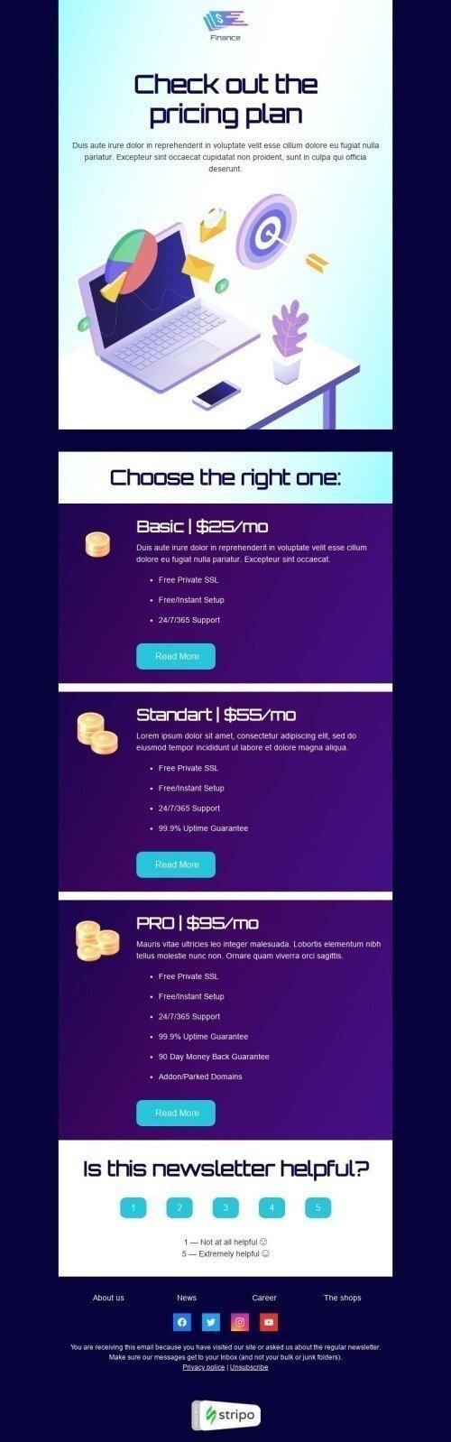Finance price list Email Template by :full_name — Stripo.email