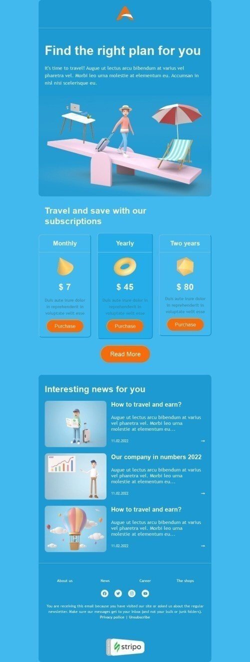 17 Airline Email Templates 📭 | Free Airline HTML Email Template ...