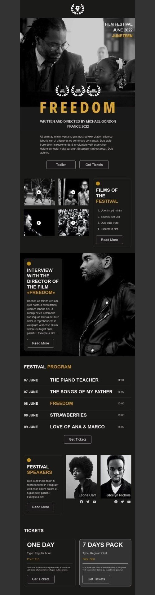 28 Movies Email Templates 📭 | Free Movies HTML Email Template — Stripo ...