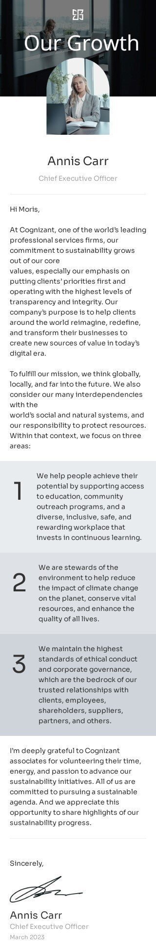 Message from CEO Email Template by Stripo.email