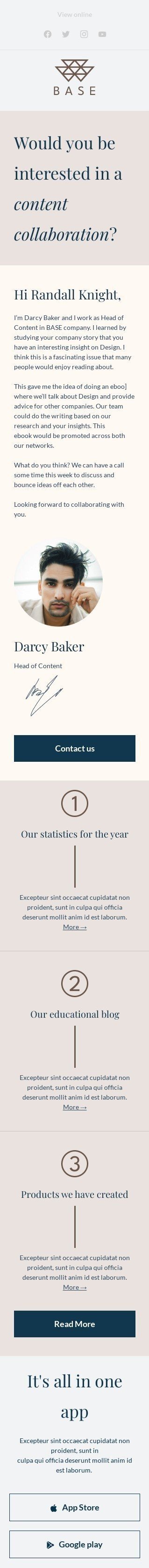 Сontent collaboration Email Template by Stripo.email