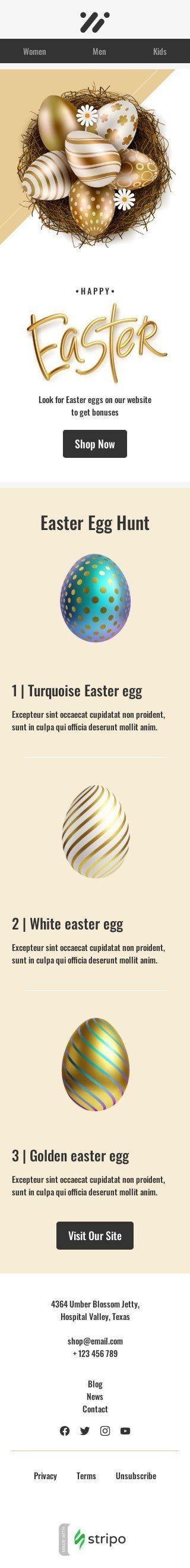 Easter egg hunt Email Template by Stripo.email