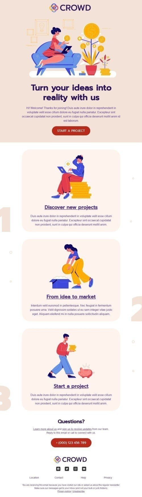 10 Crowdfunding Email Templates 📭 | Free Crowdfunding HTML Email ...