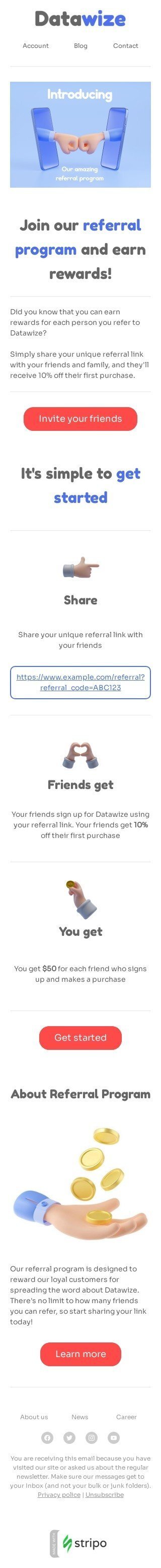 Our amazing referral program Email Template by Stripo.email