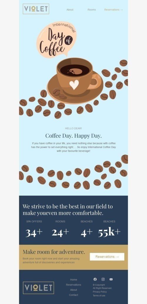 Happy Coffee day Email Template by Stripo.email