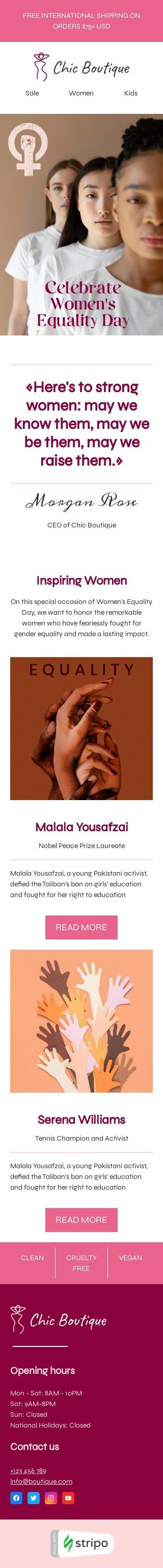 Strong women Email Template by Stripo.email