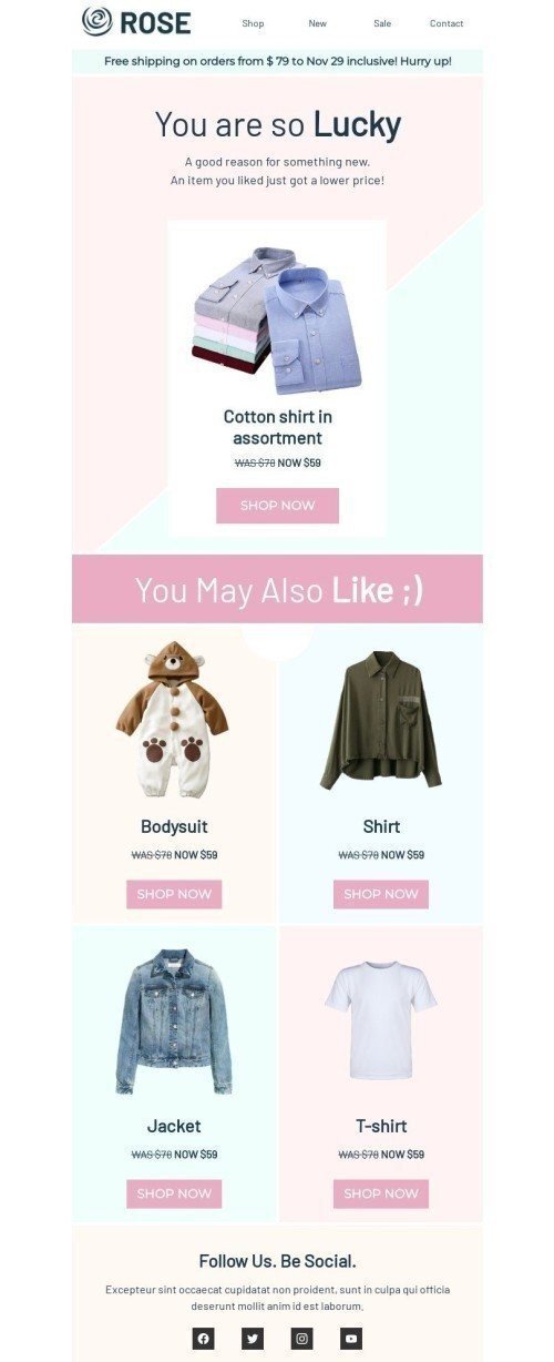 Lower price Email Template by Stripo.email