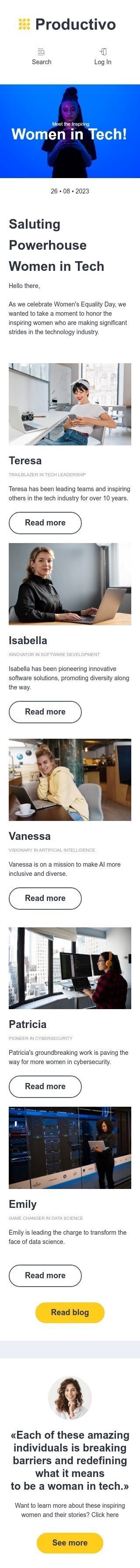 Women in tech Email Template by Stripo.email