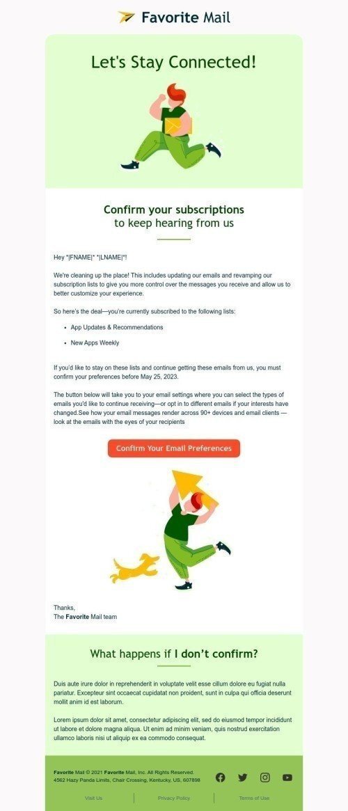 Let's stay connected Email Template by Stripo.email