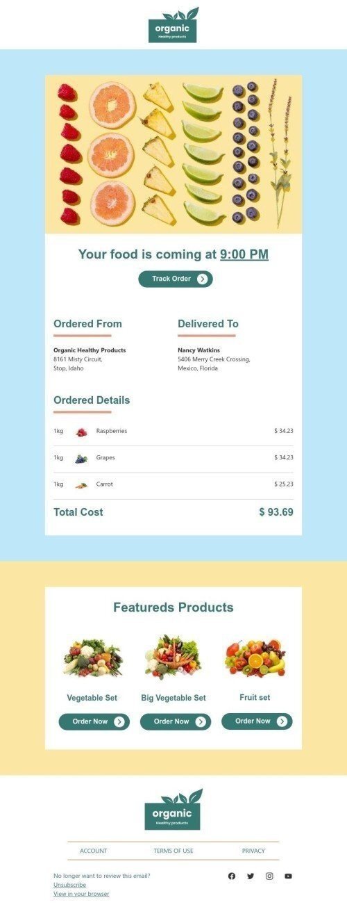 Your food is coming Email Template by Stripo.email