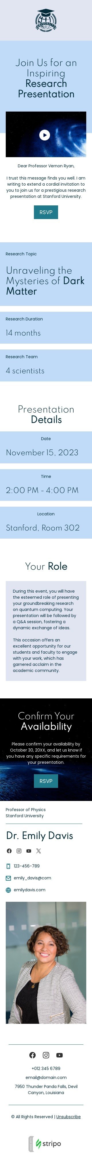 Inspiring research presentation Email Template by Stripo.email