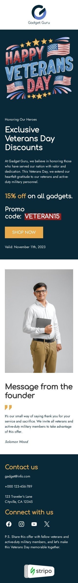 Honoring our heroes Email Template by Stripo.email