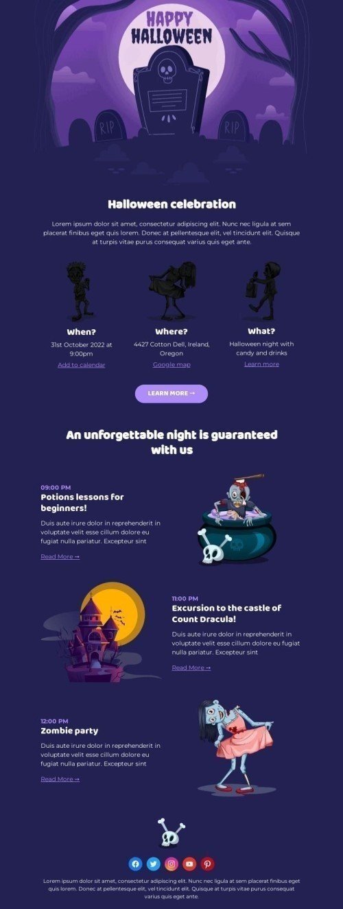 30 Halloween Email Templates 📭 | Free Halloween HTML Email Template ...