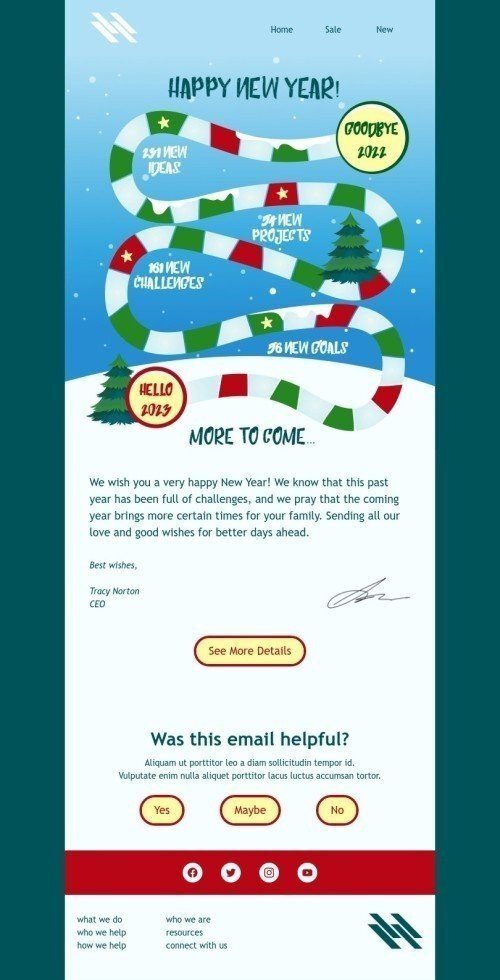 Hello New Year Email Template by Stripo.email