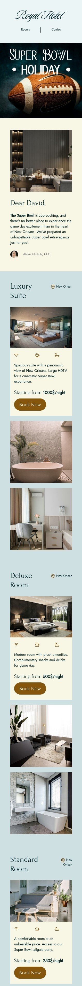 Luxury suite Email Template by Stripo.email