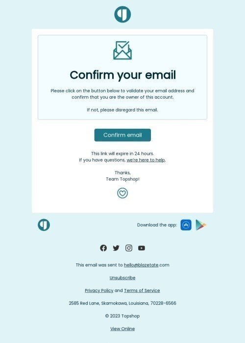 Confirm your email Email Template by Stripo.email