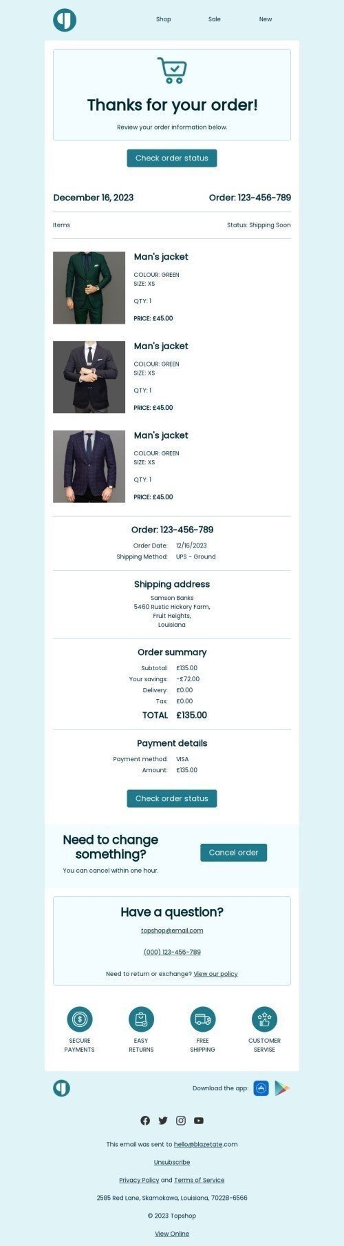 24 Thank you Email Templates 📭 | Free Thank you HTML Email Template ...