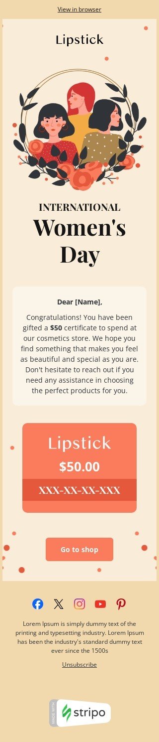 Unexpected gift Email Template by Stripo.email