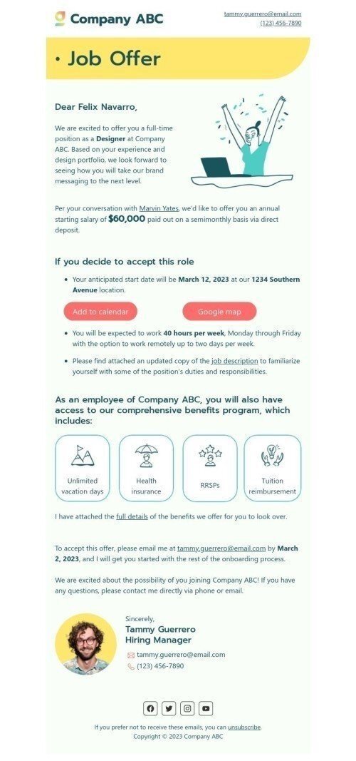 29 Internal Email Templates 📭 | Free Internal HTML Email Template ...