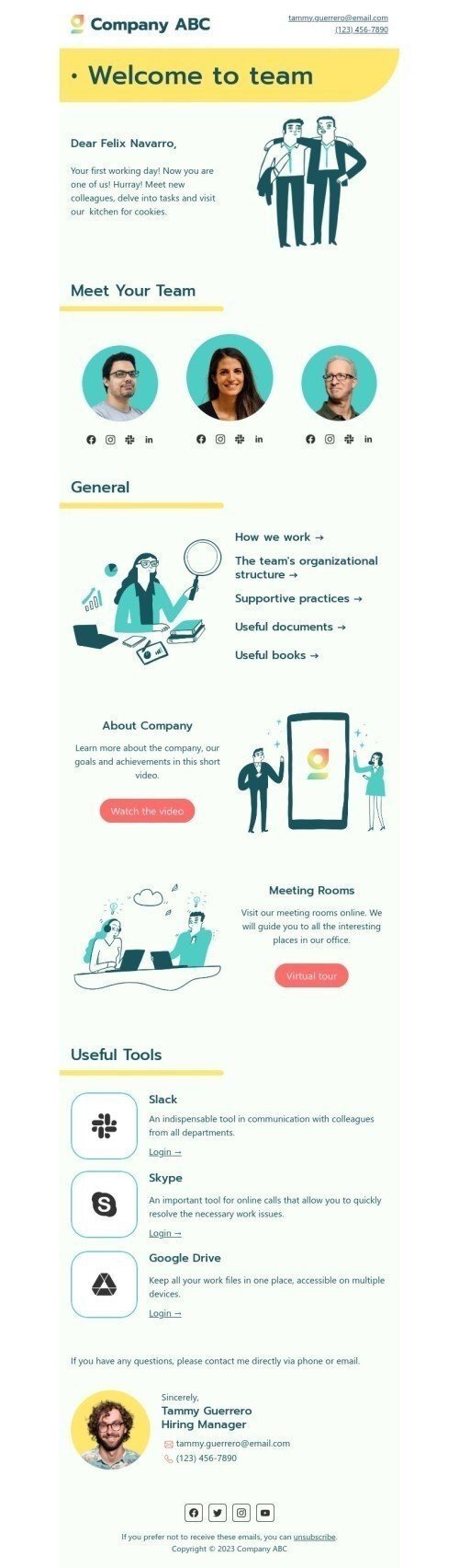 29 Internal Email Templates 📭 | Free Internal HTML Email Template ...