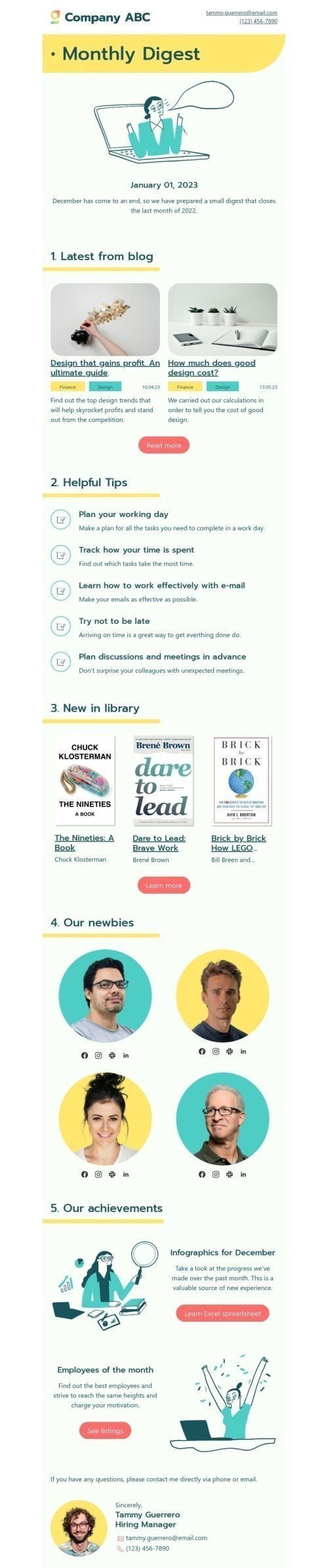 29 Internal Email Templates 📭 | Free Internal HTML Email Template ...