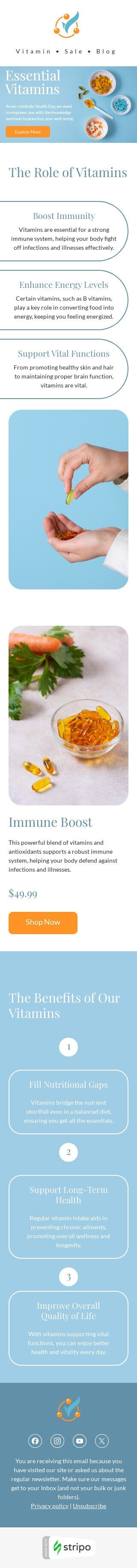 The role of vitamins Email Template by Stripo.email
