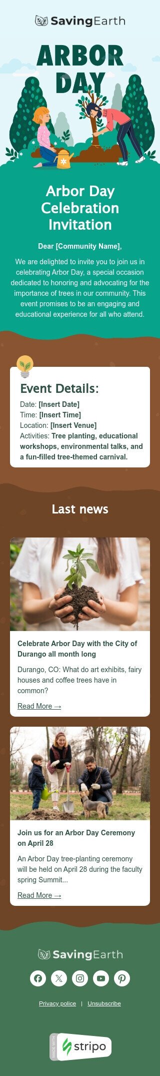 Tree tribute Email Template by :full_name — Stripo.email