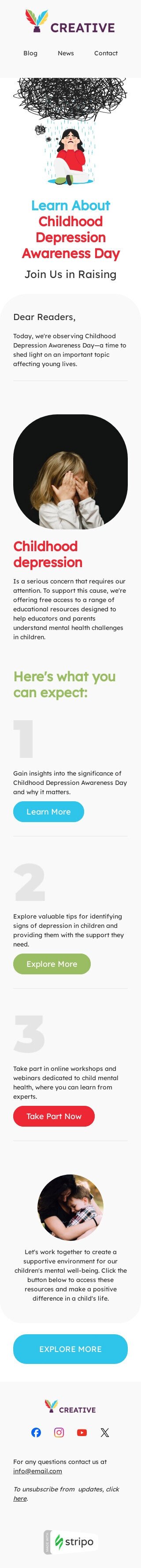 Childhood depression Email Template by Stripo.email