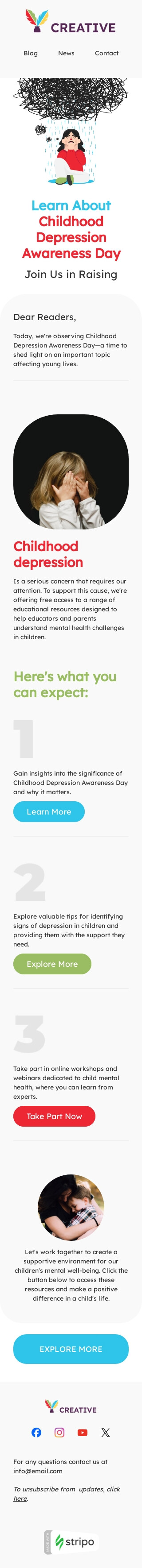 Childhood depression Email Template by Stripo.email