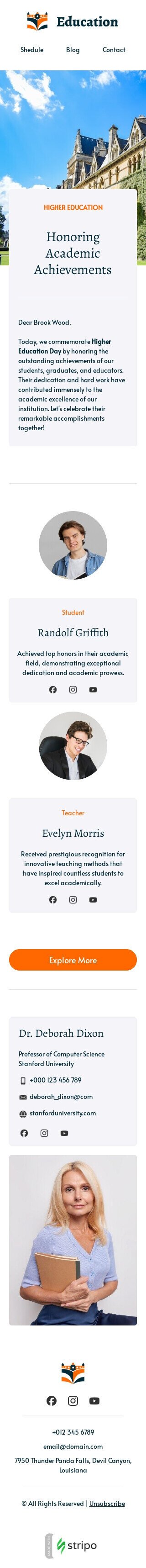 Achievements of our student Email Template by :full_name — Stripo.email