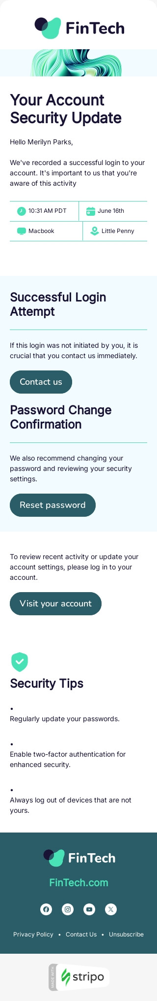 Account security Email Template by Stripo.email