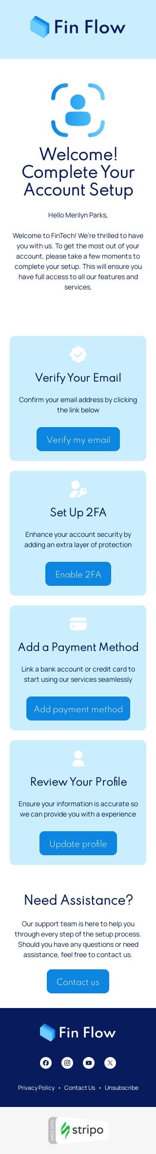 Complete your account setup Email Template by Stripo.email