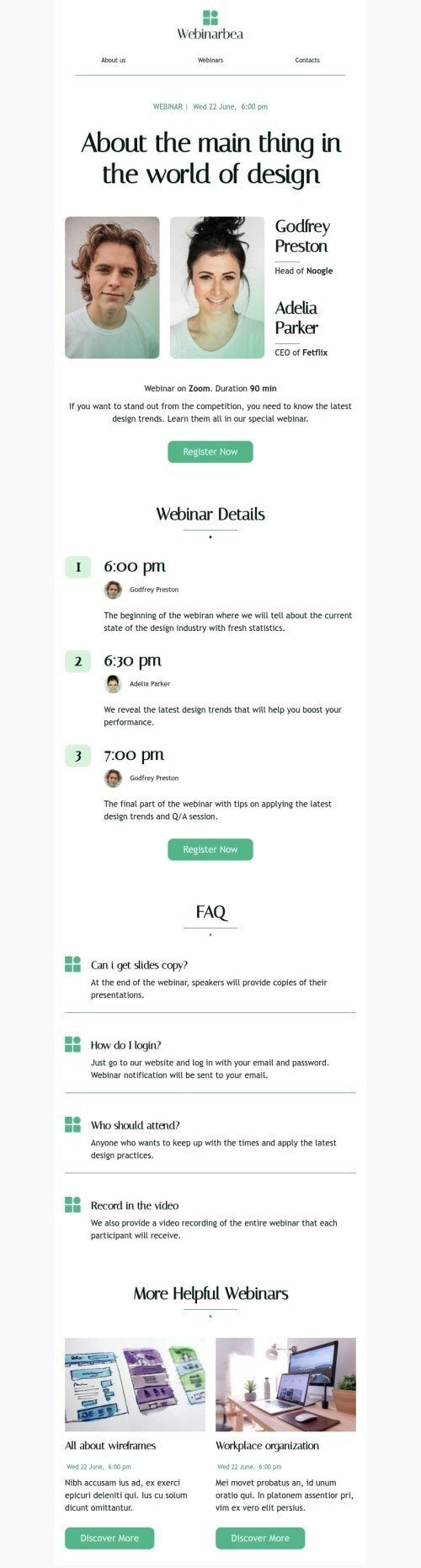 47 Webinars Email Templates 📭 | Free Webinars HTML Email Template ...
