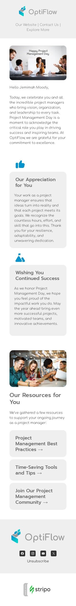 Recognizing the power of project management Email Template by Stripo.email