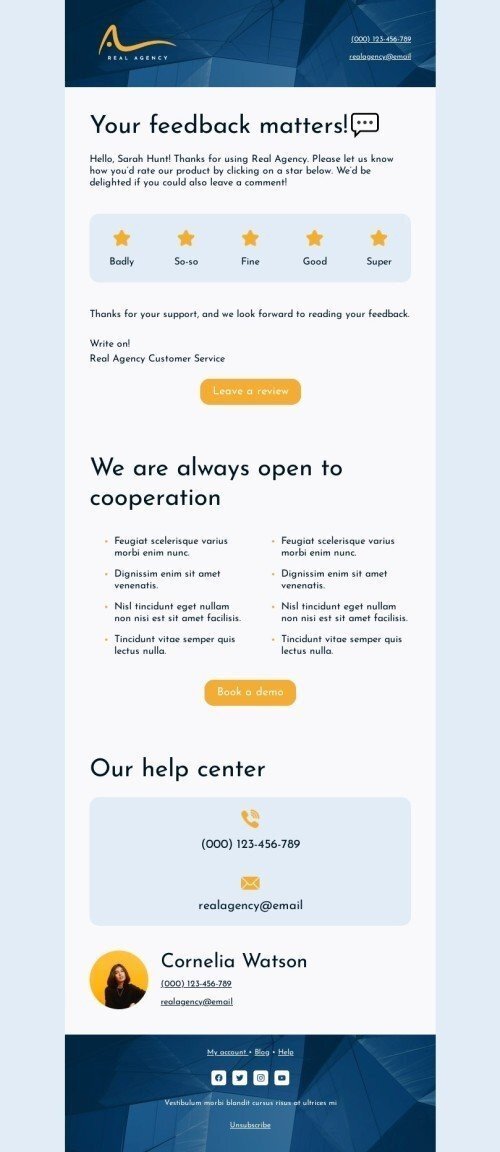 21 Customer service Email Templates 📭 | Free Customer service HTML ...
