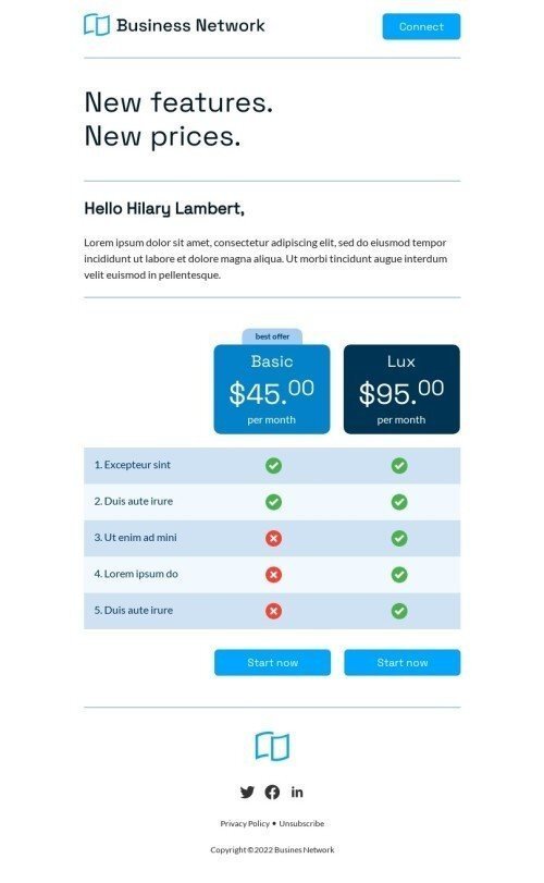 34 Price List Email Templates 📭 | Free Price List HTML Email Template ...