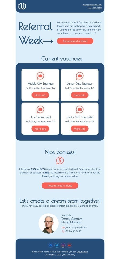 29 Internal Email Templates 📭 | Free Internal HTML Email Template ...