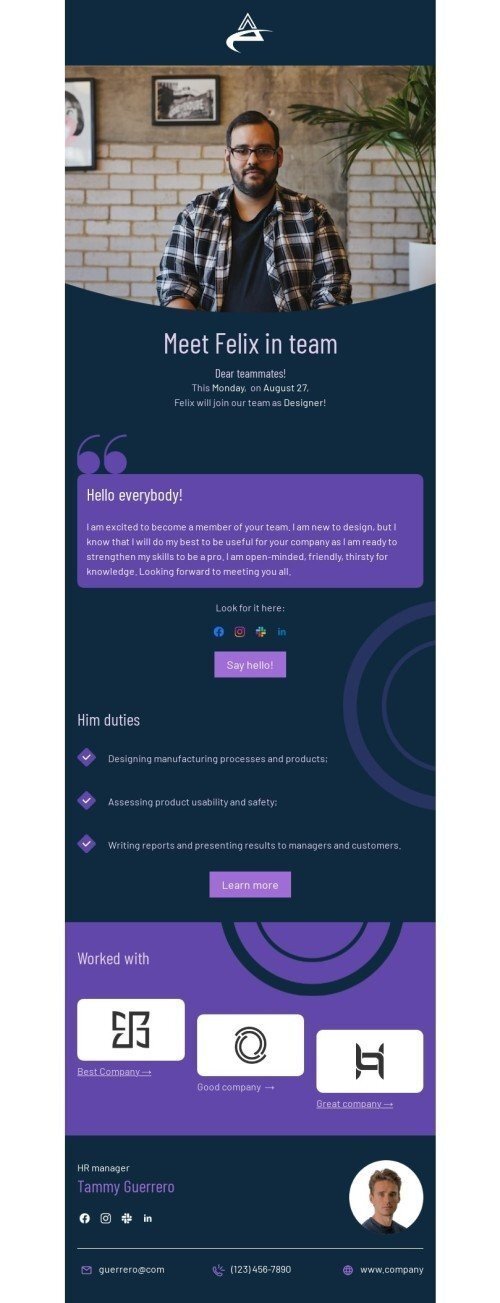 29 Internal Email Templates 📭 | Free Internal HTML Email Template ...